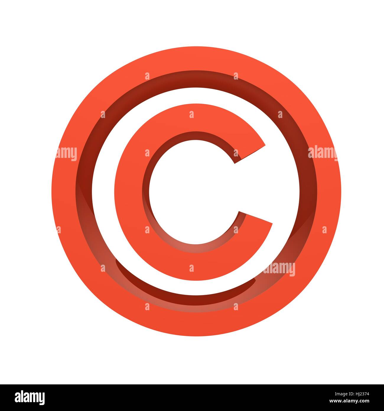 A 3d copyright symbol isolated against a white background Stock Photo ...