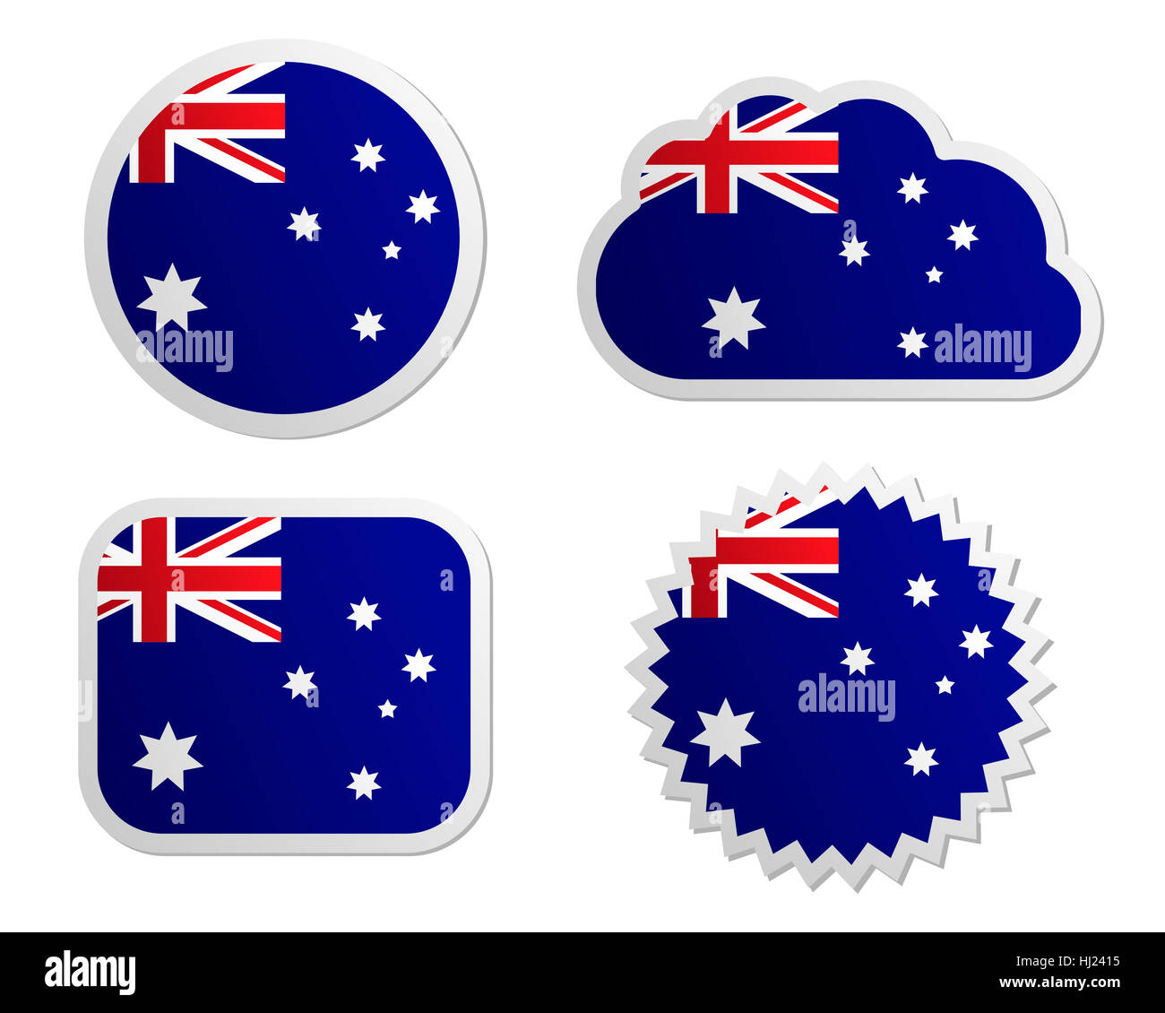 flag australia sticker Stock Photo - Alamy