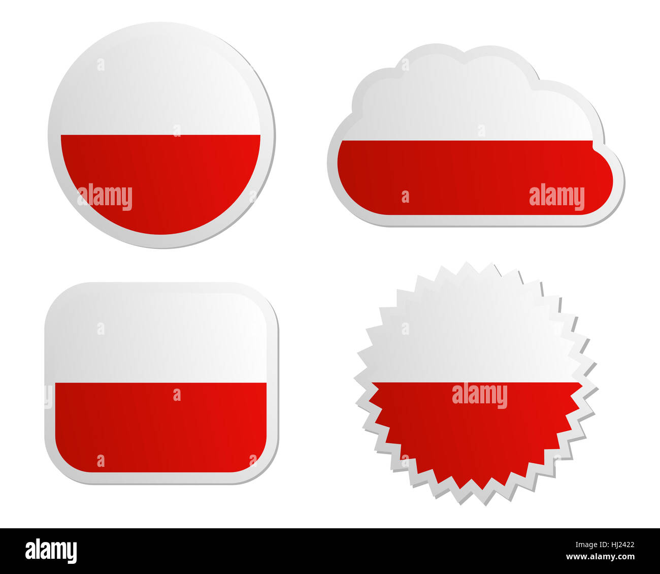 Fahne Polen Sticker Stock Photo - Alamy