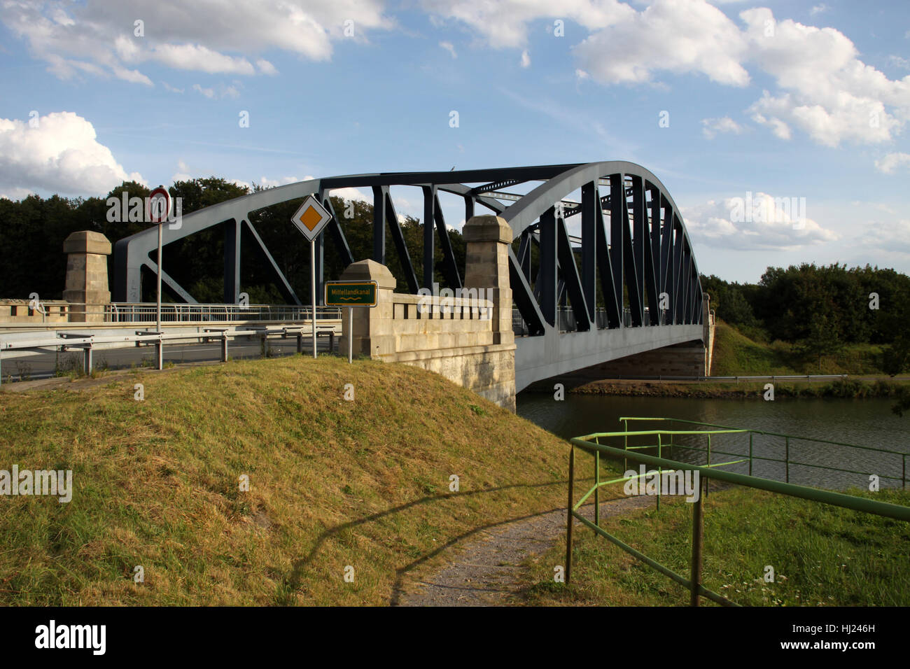 bridge, channel, waterway, arched bridge, germany, german federal ...