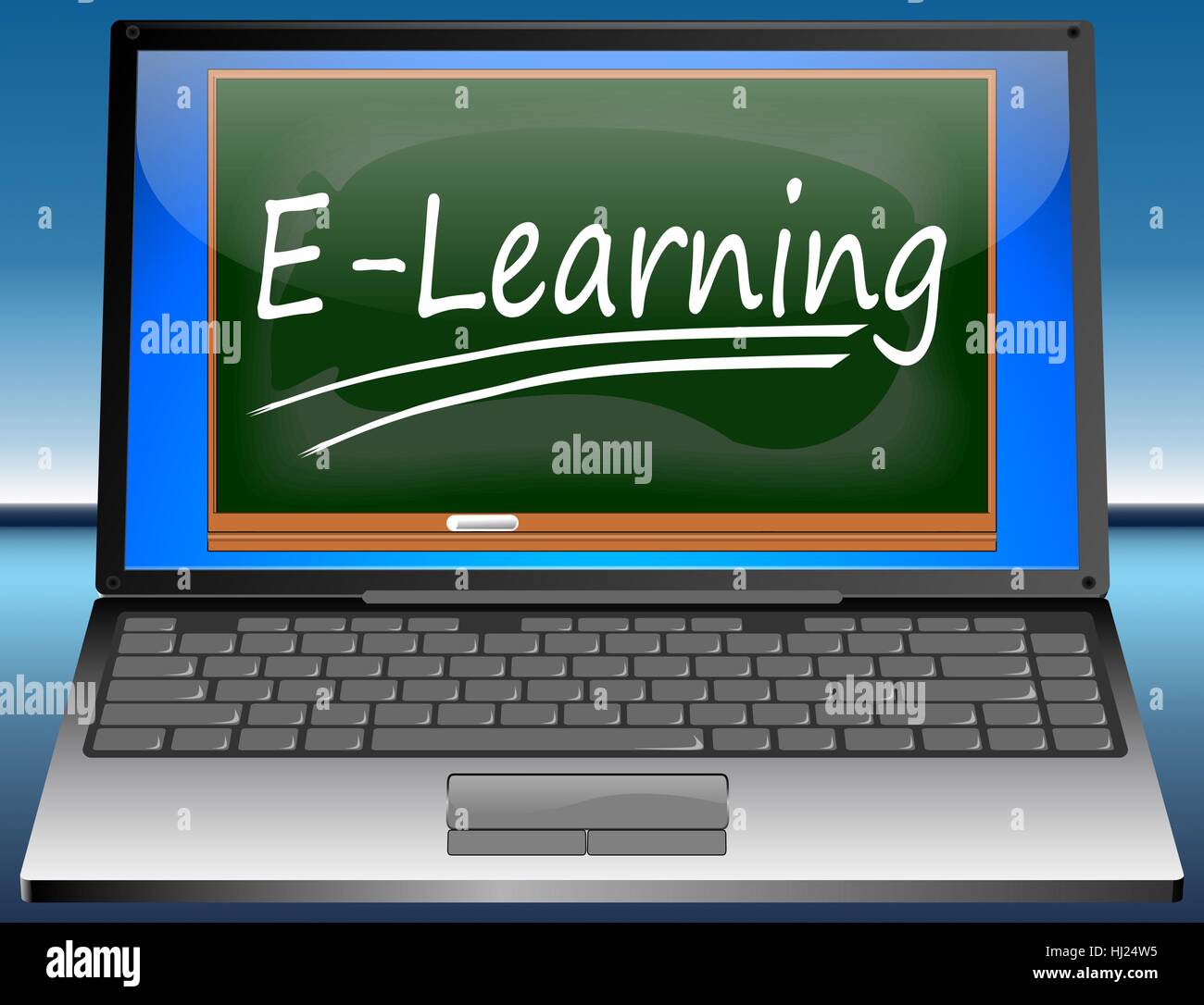 laptop with e-learning Stock Photo - Alamy