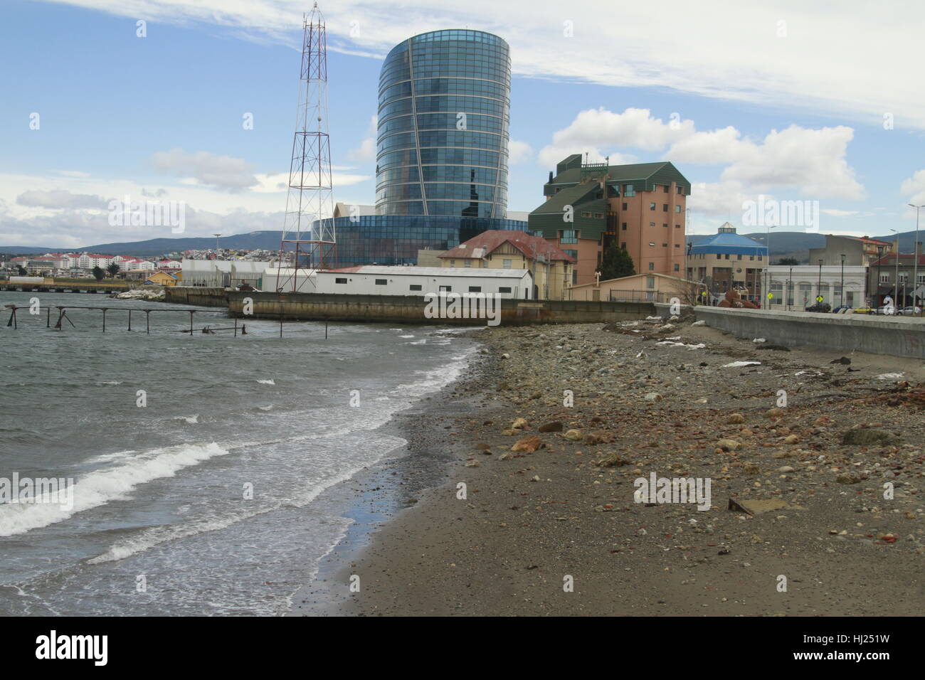 buildings, waves, metal, boat, land, ship, scraper, realty, ground ...