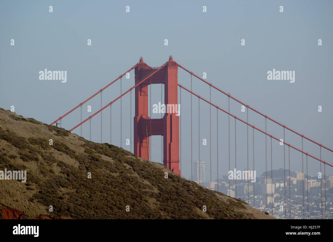 Bridge golden suspension bridge stanchion hi-res stock photography and ...