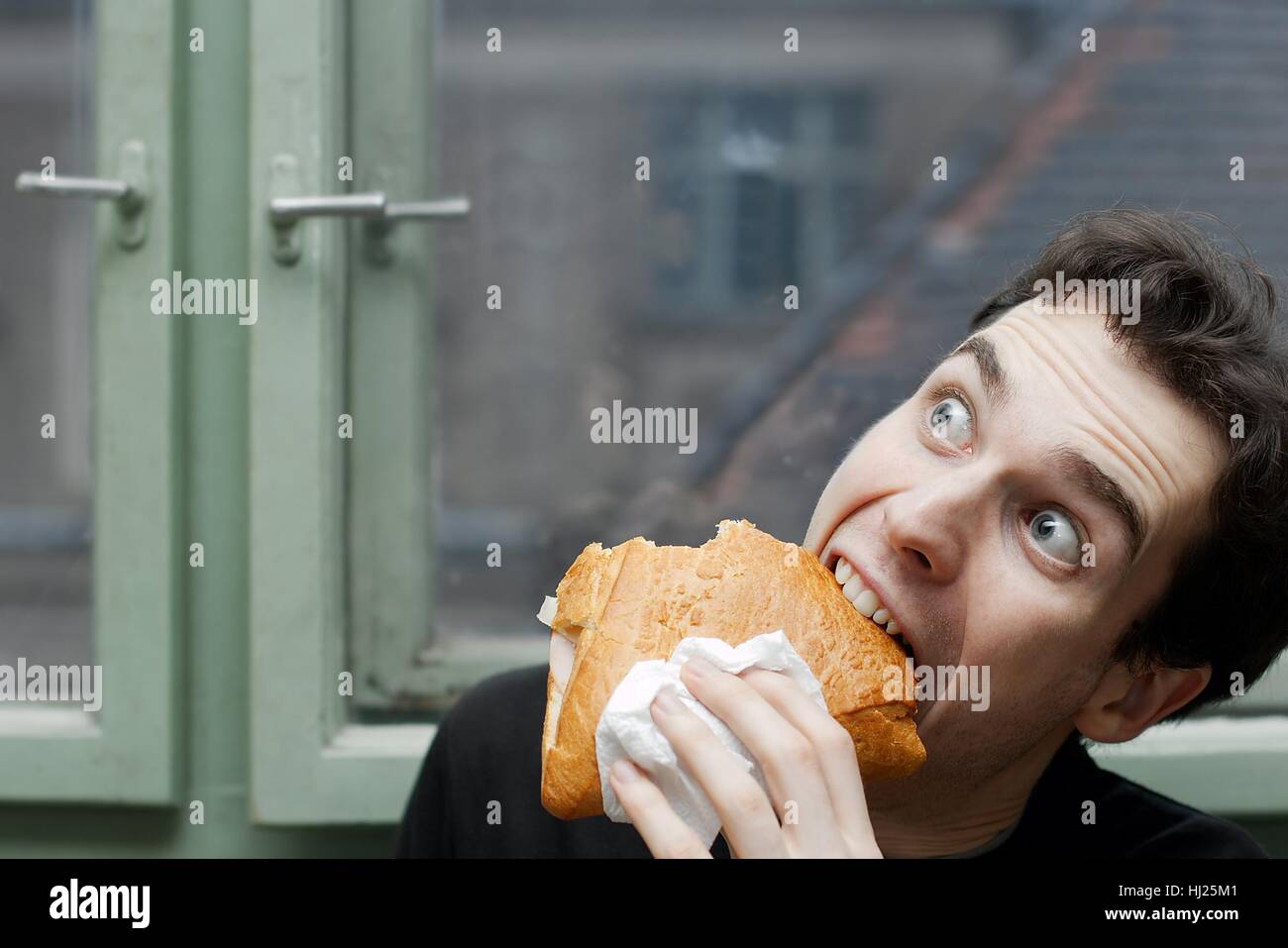mouth, portrait, person, bite, sandwich, young, younger, eating, eat ...
