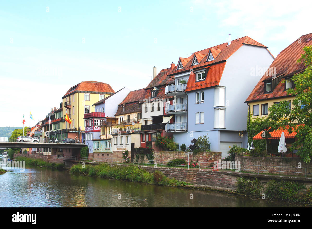 wertheim homes on the tauberrn Stock Photo - Alamy