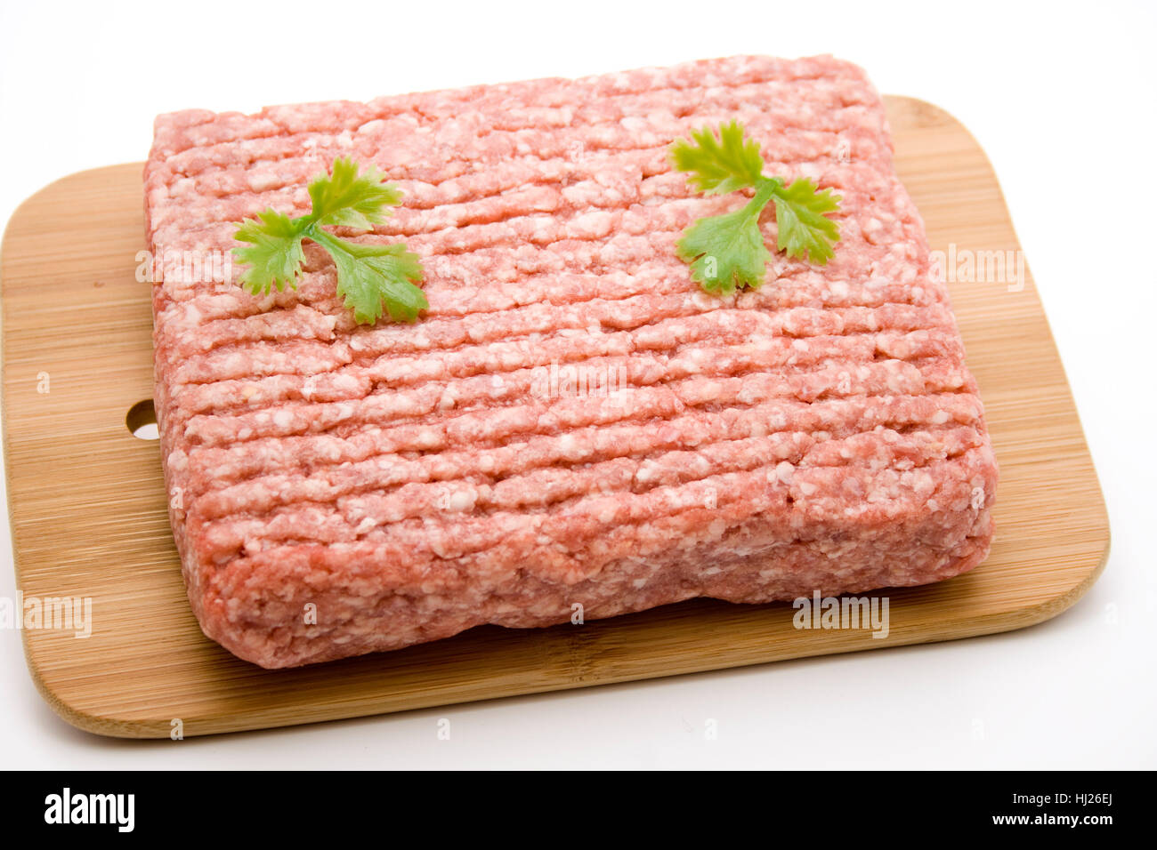 minced meat with parsley Stock Photo - Alamy