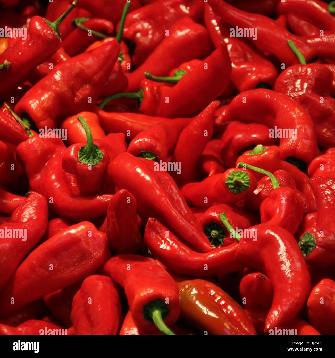 pepperoni on a market stall Stock Photo - Alamy