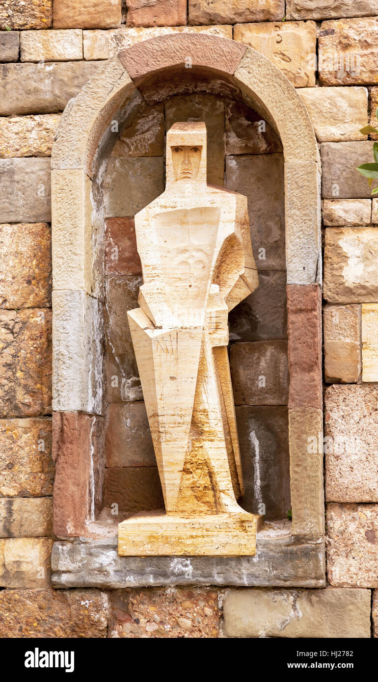 religion, spain, facade, monastery, montserrat, statues, jesus, travel ...