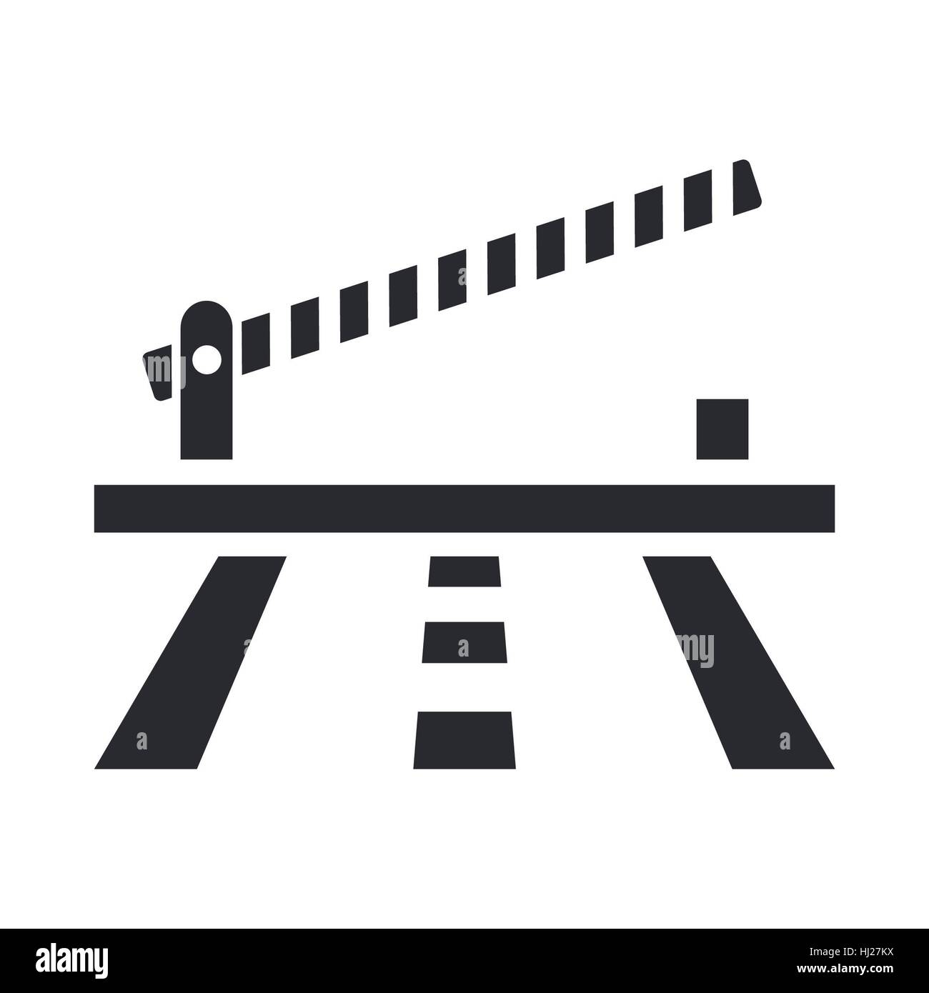 Vector illustration of single isolated barrier icon Stock Photo - Alamy