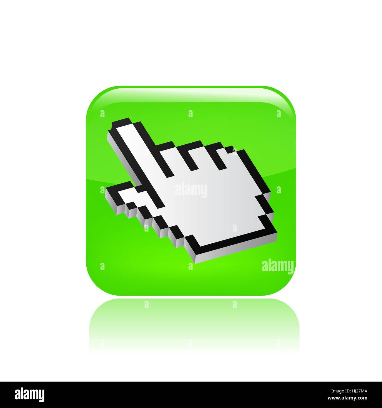 Vector illustration of single isolated pointer icon Stock Photo - Alamy