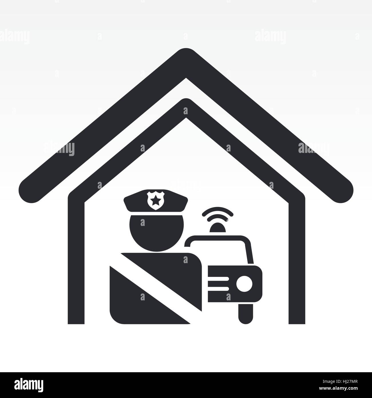 Vector illustration isolated police station hi-res stock photography ...