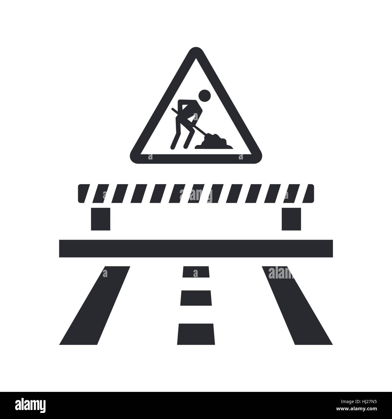 Vector illustration of single isolated work in progress icon Stock ...