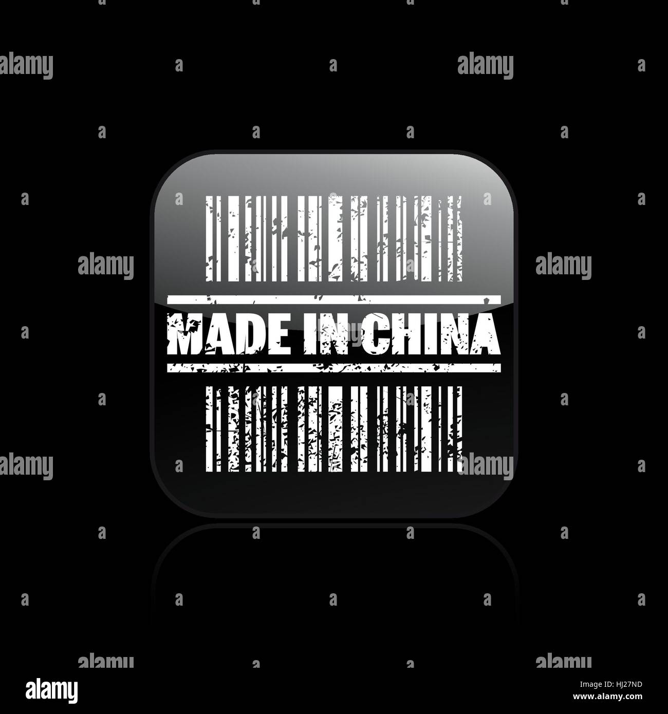 Vector illustration of single isolated made in China icon Stock Photo ...