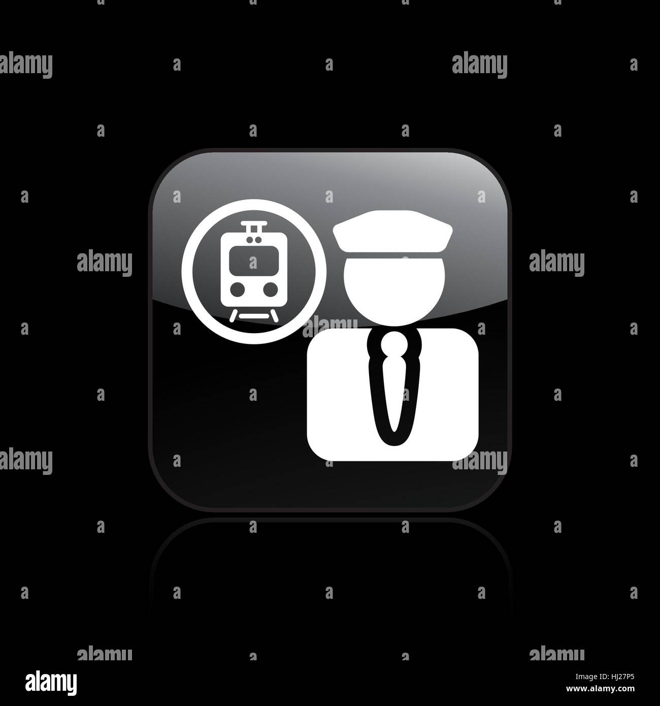 Vector illustration of single isolated train driver icon Stock Photo ...