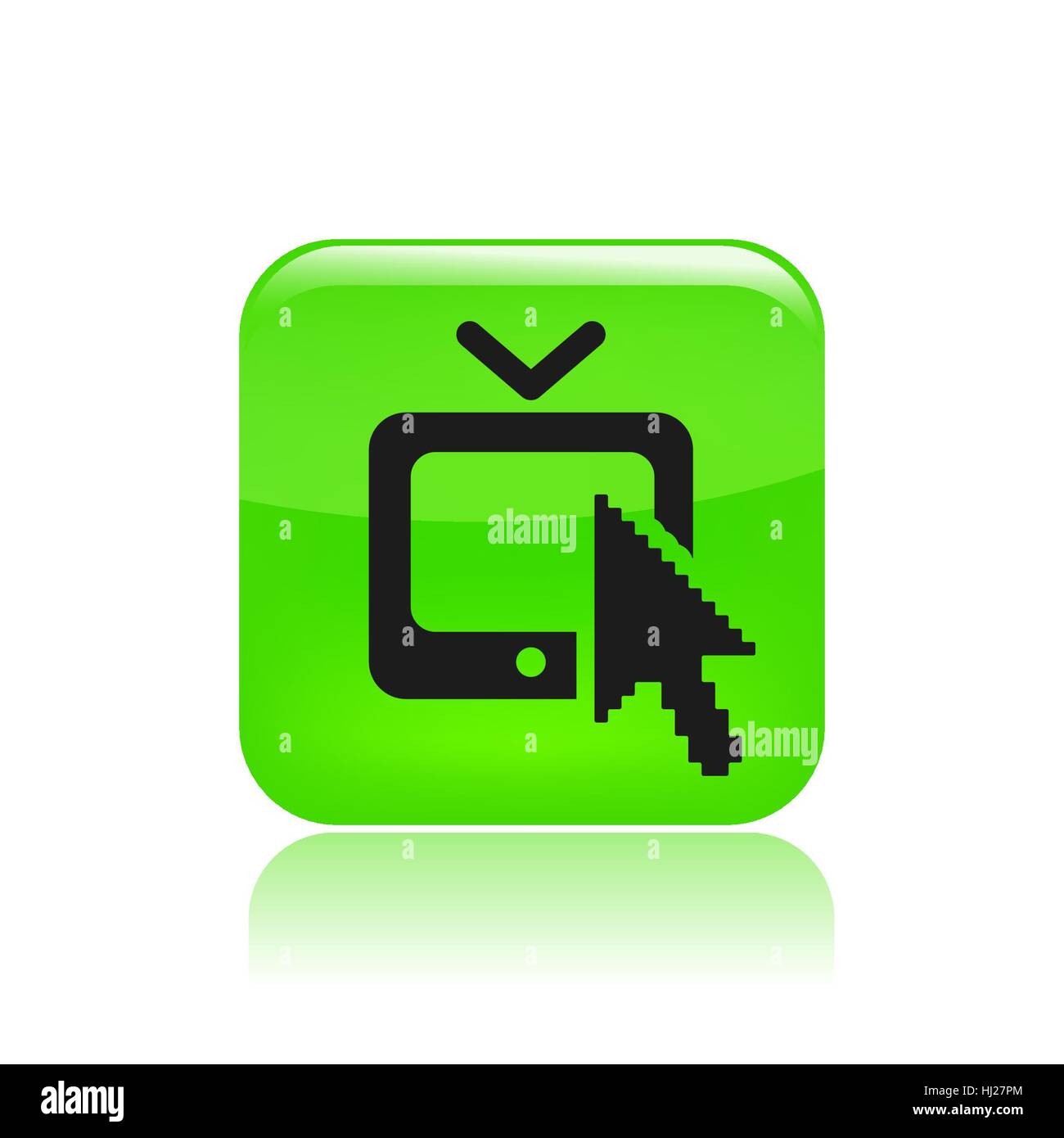 Vector illustration of single isolated web tv icon Stock Photo - Alamy