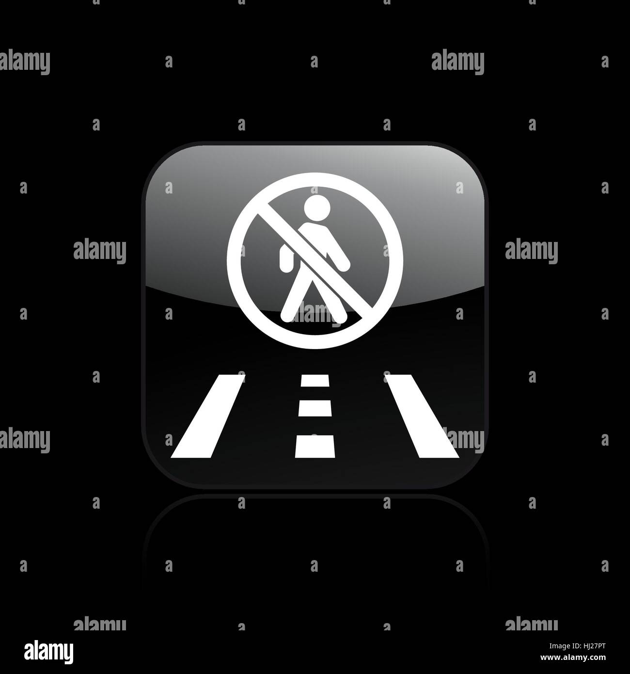 Vector illustration of single isolated forbidden walk icon Stock Photo ...