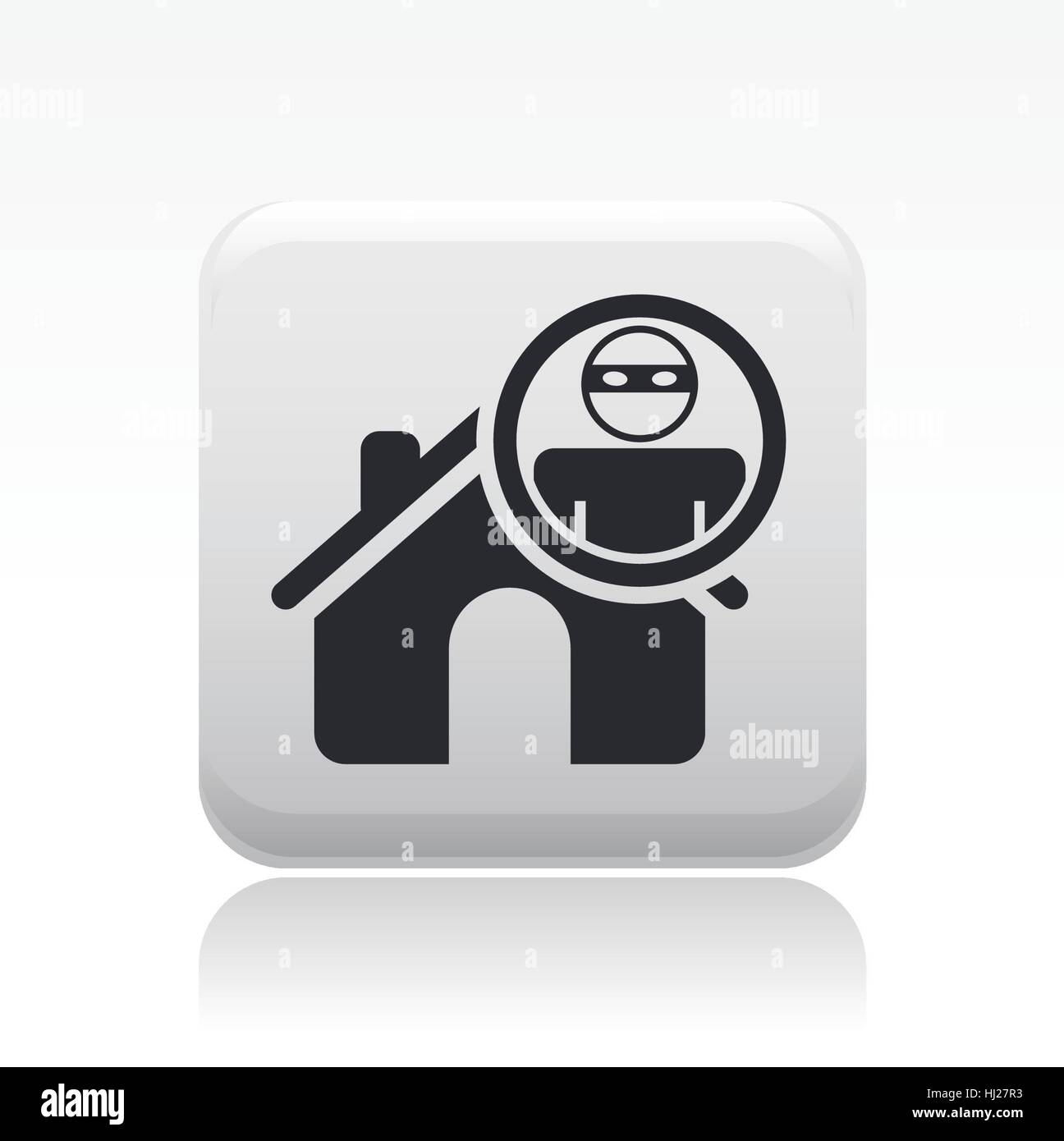 Vector illustration of single isolated home thief icon Stock Photo - Alamy