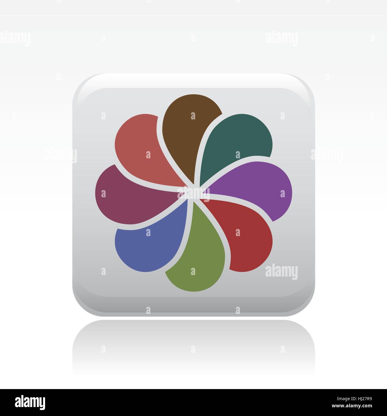 Vector illustration of single isolated abstract icon Stock Photo - Alamy