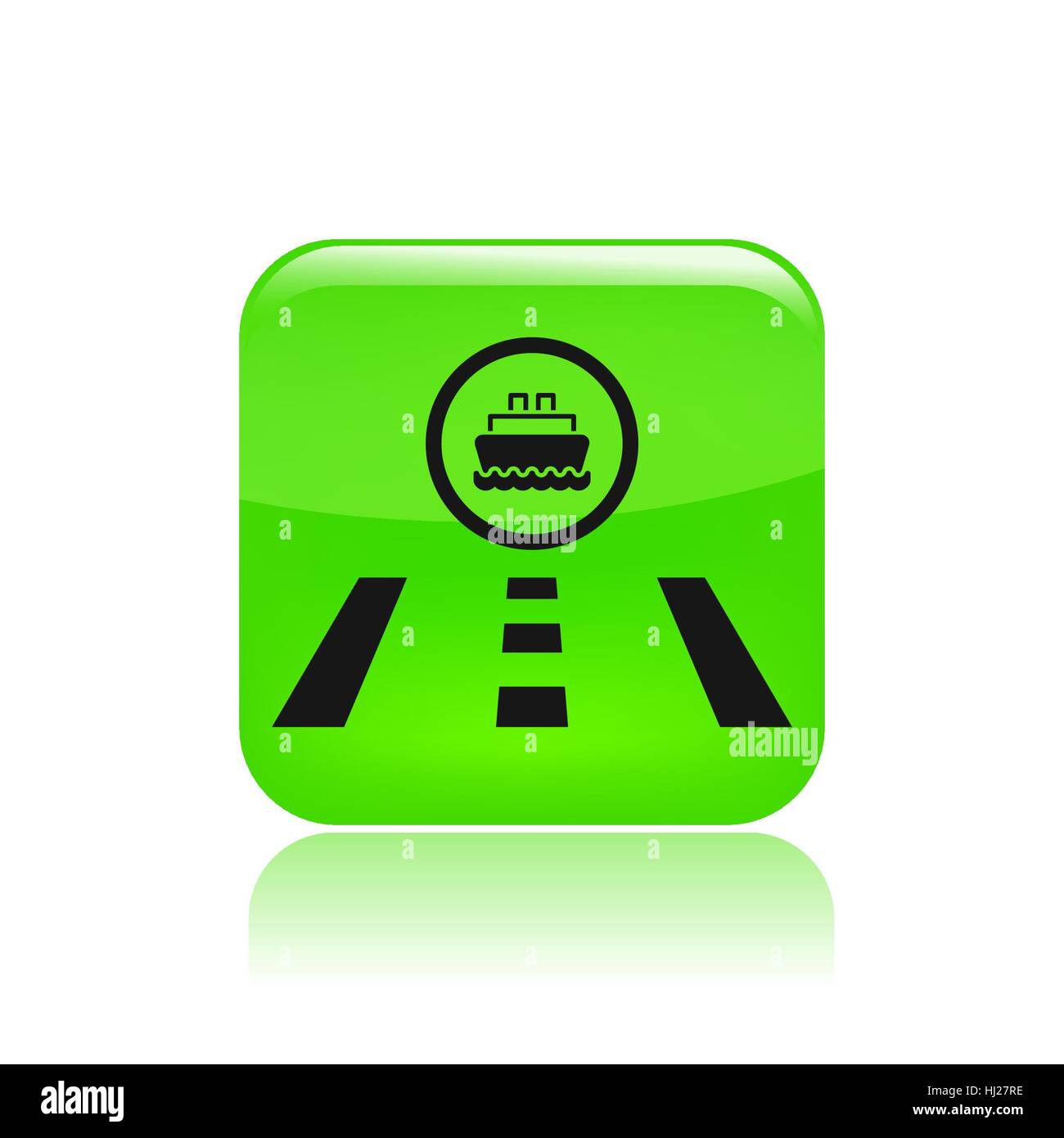 Vector illustration of single isolated road icon Stock Photo - Alamy
