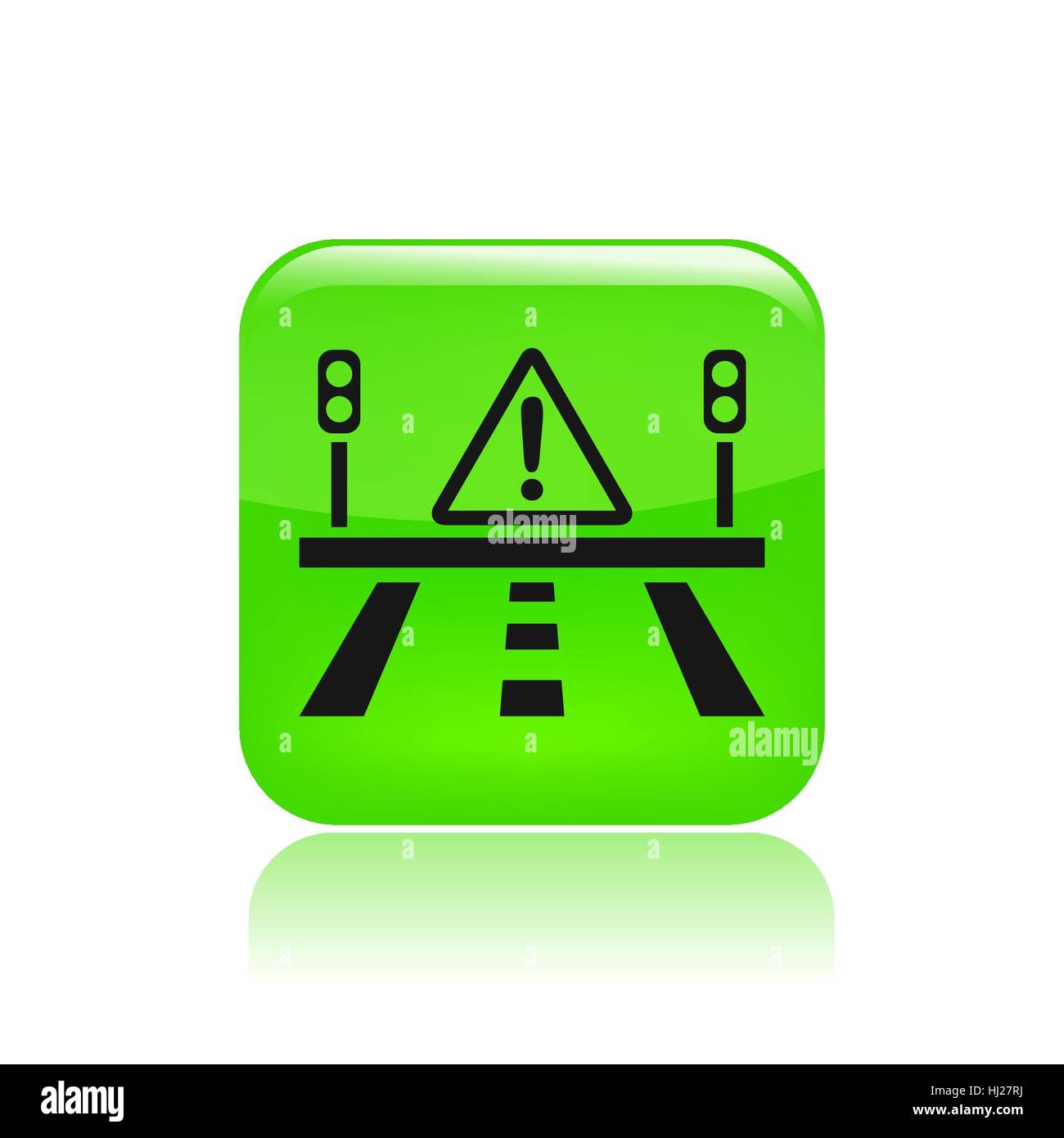 Vector illustration of single isolated road danger icon Stock Photo - Alamy