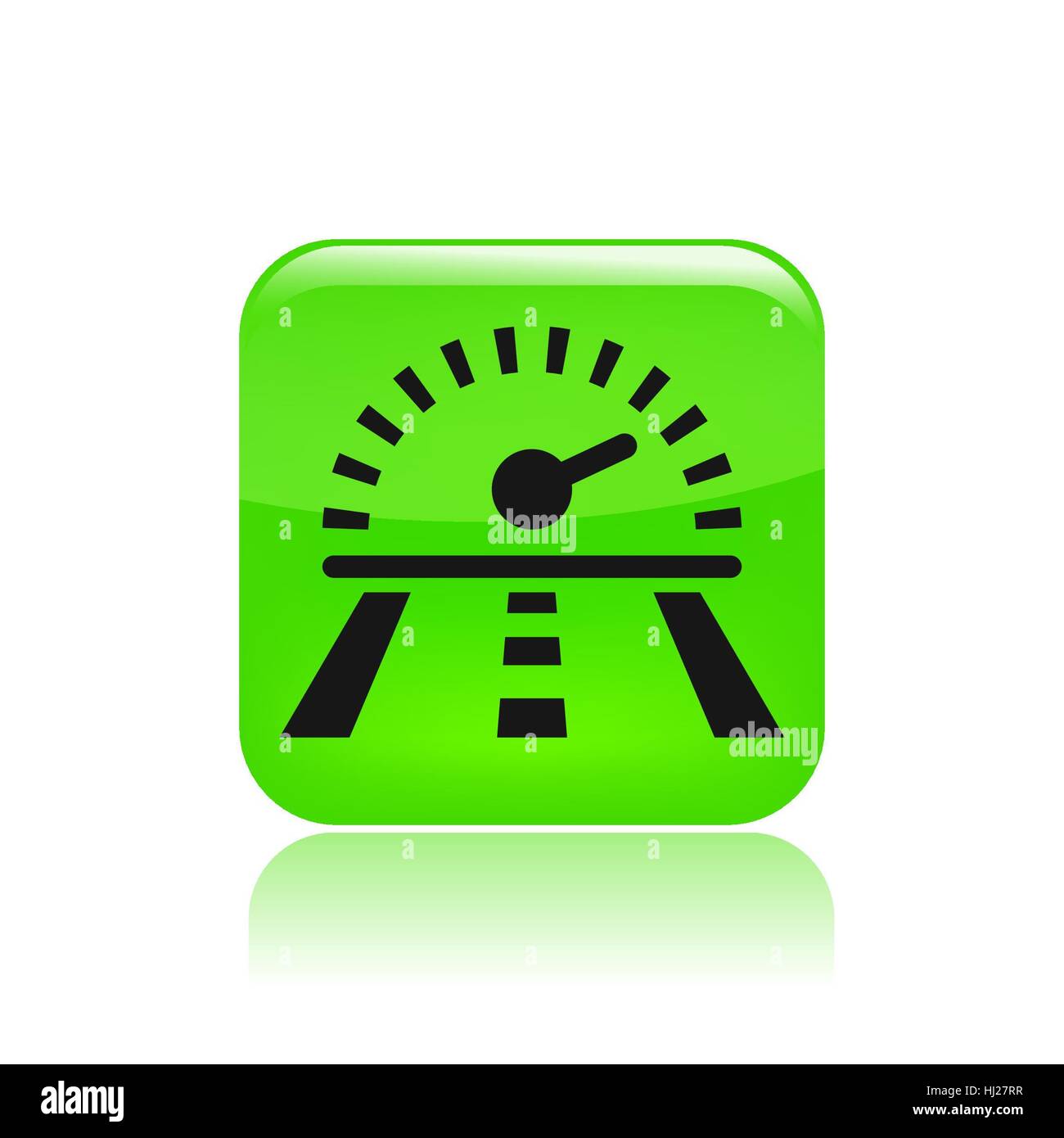 Vector illustration of single isolated speed road icon Stock Photo - Alamy
