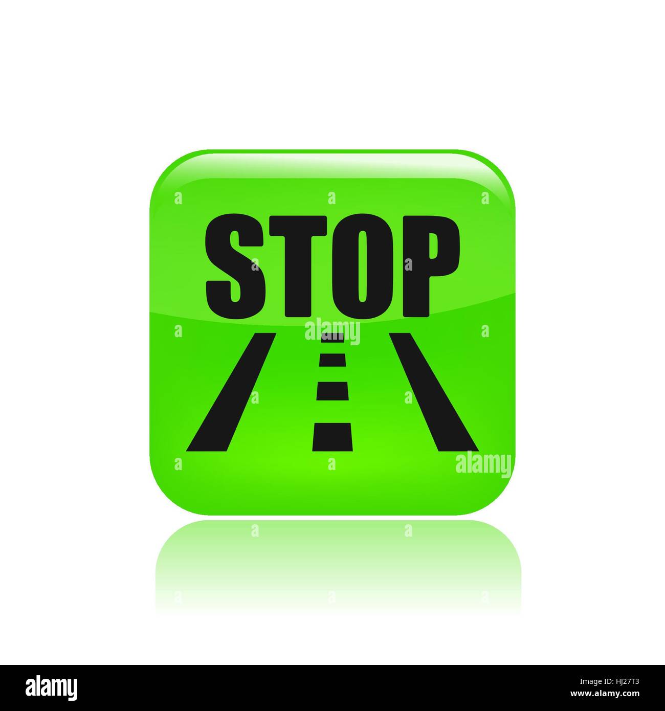 Vector illustration of single isolated stop icon Stock Photo - Alamy