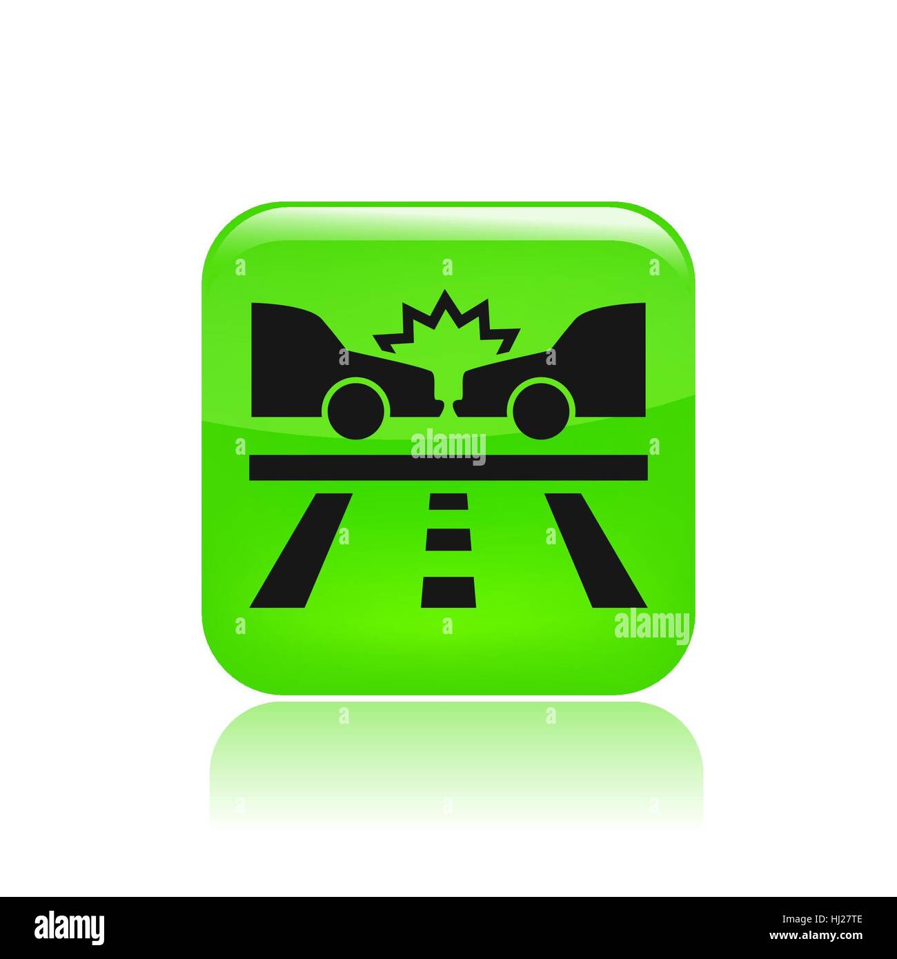 Vector illustration of single isolated crash icon Stock Photo - Alamy