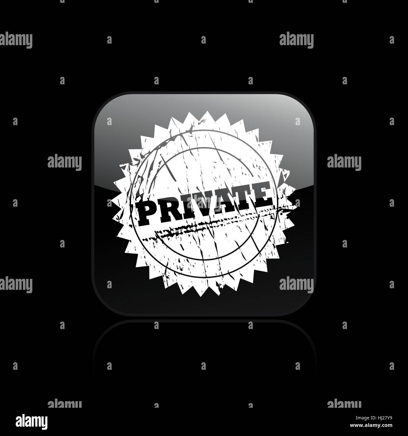 Vector illustration of single isolated private icon Stock Photo - Alamy