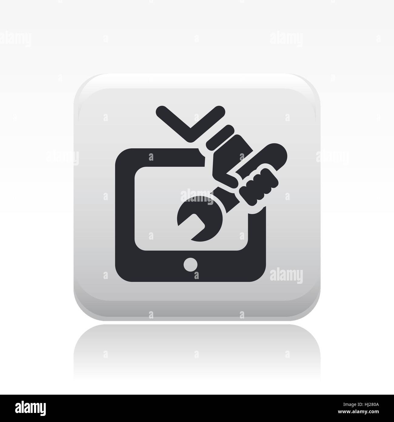 Vector illustration of single isolated tv repair icon Stock Photo - Alamy