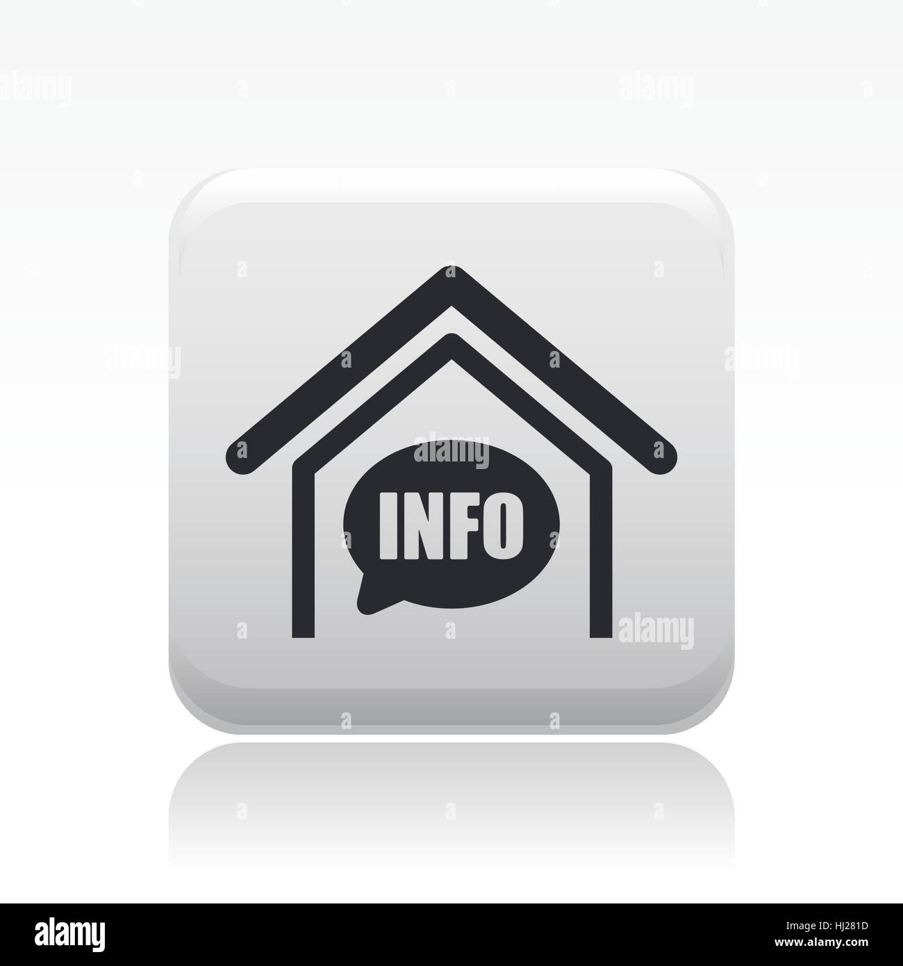Vector illustration of single isolated info box icon Stock Photo - Alamy