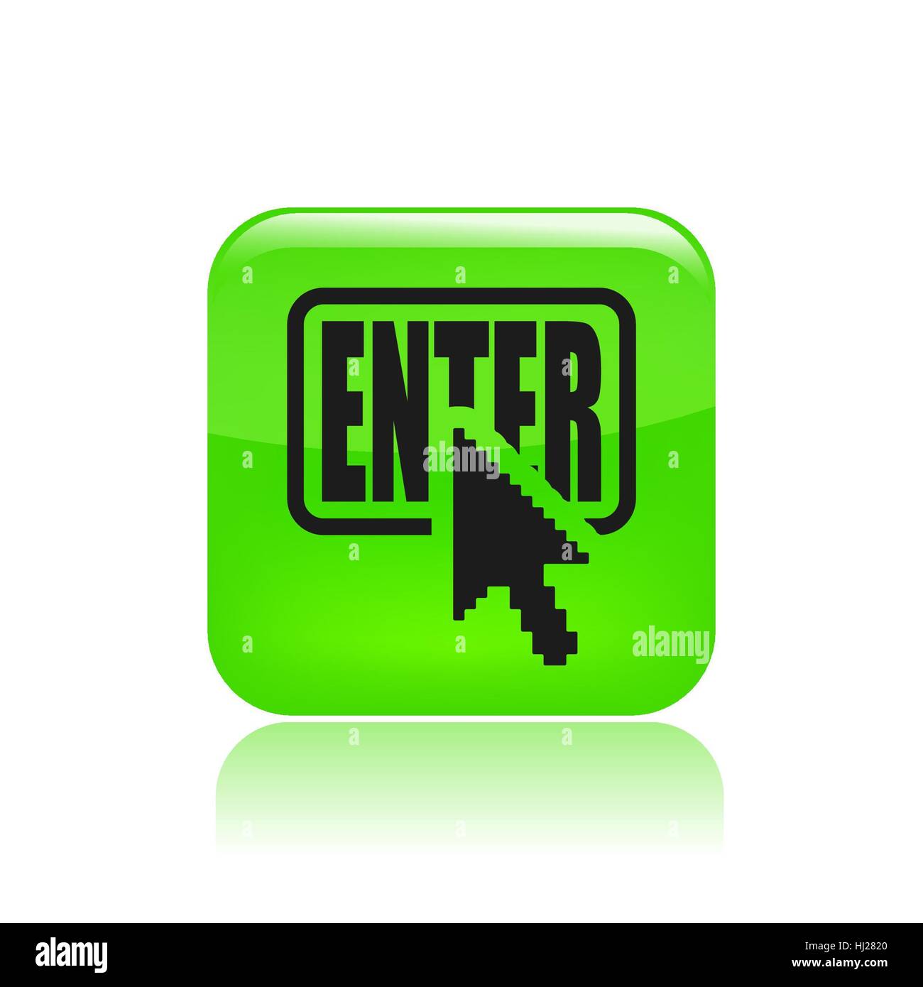 Vector illustration of single isolated enter icon Stock Photo - Alamy