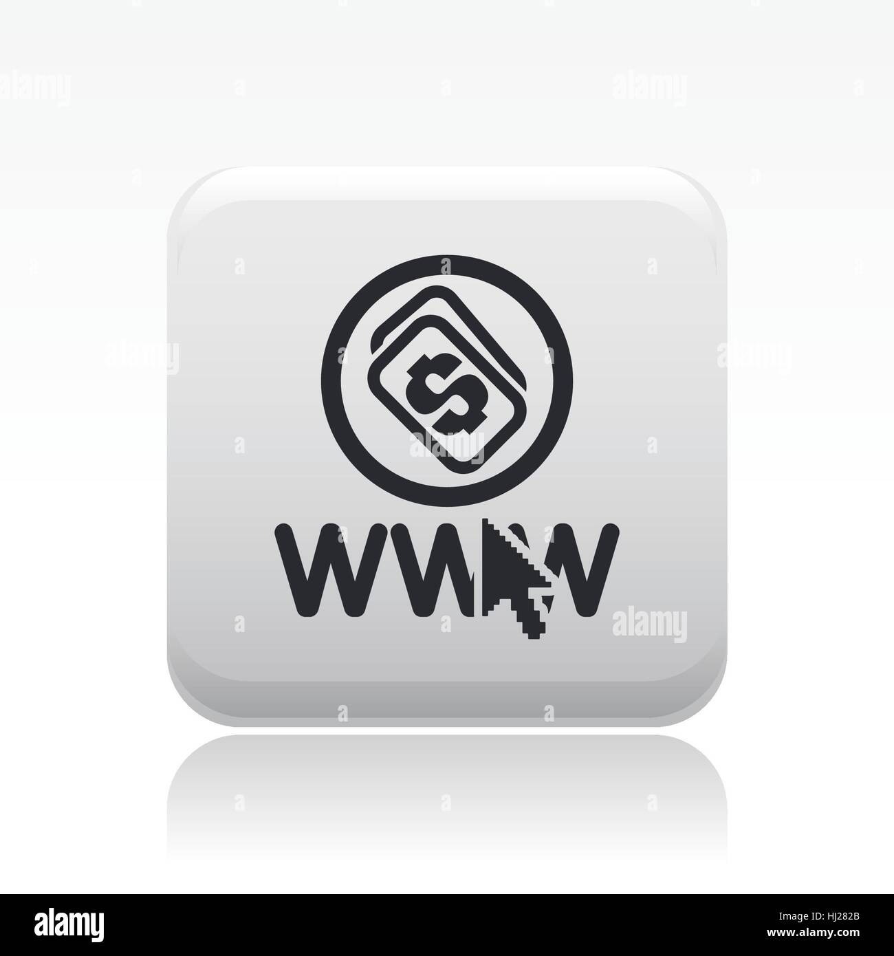 Vector illustration of single isolated web earning icon Stock Photo - Alamy