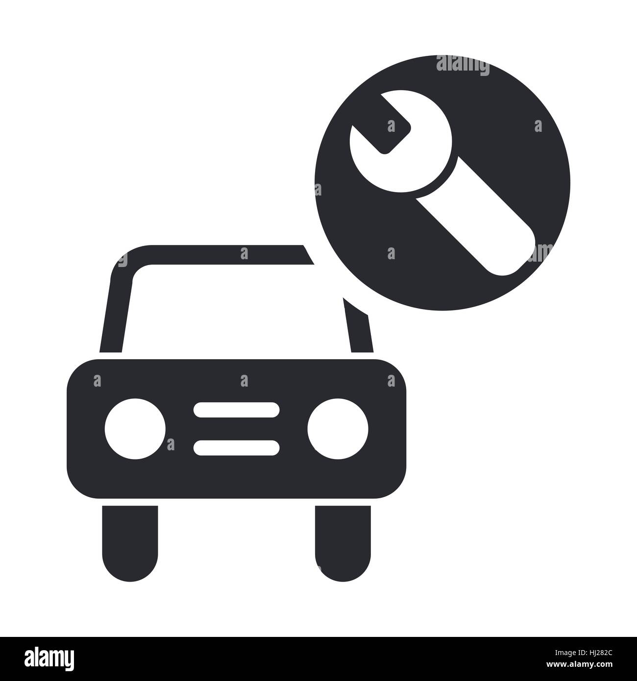 Vector illustration of single isolated car repair icon Stock Photo - Alamy
