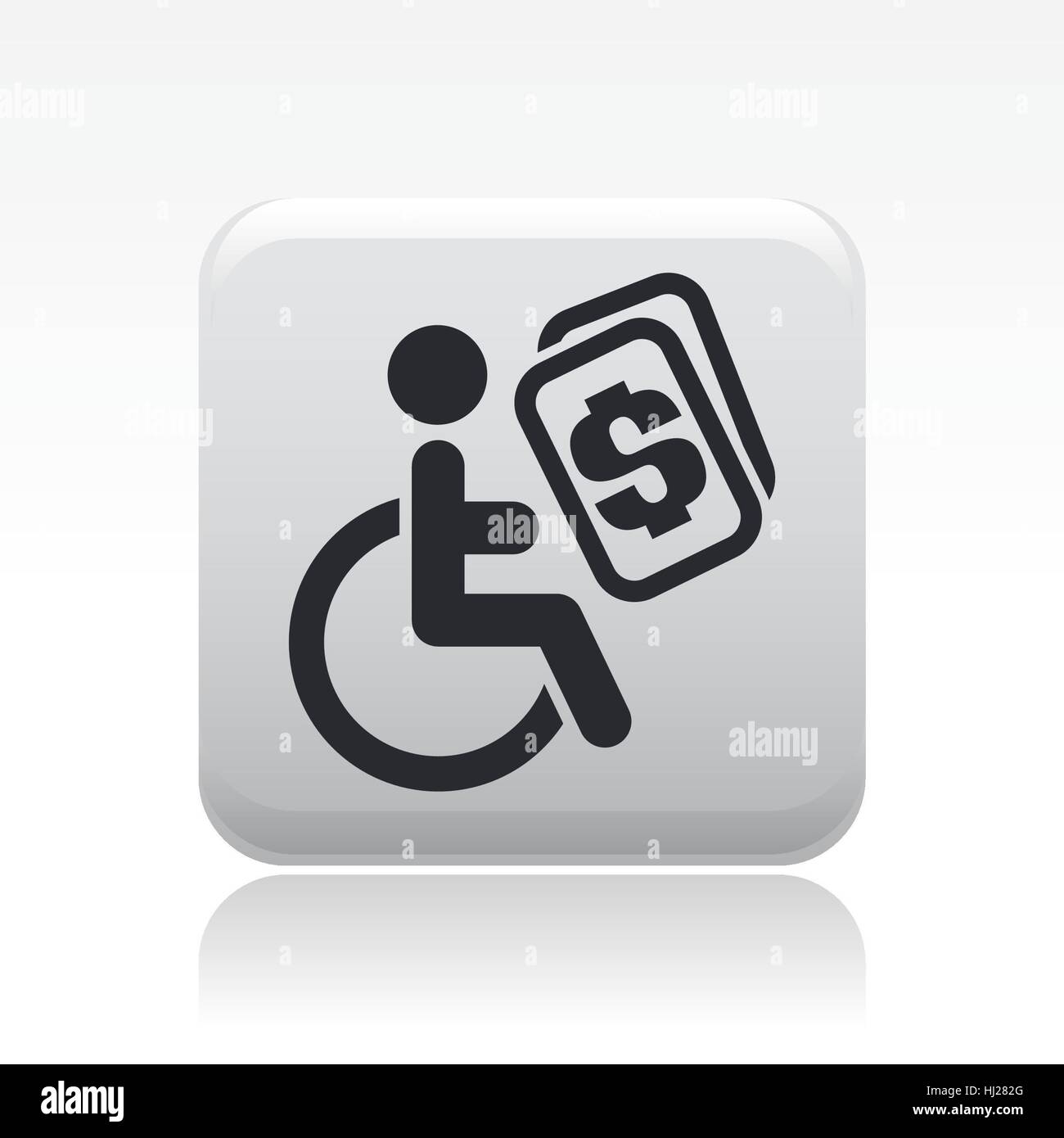 Vector illustration of single isolated handicap icon Stock Photo - Alamy