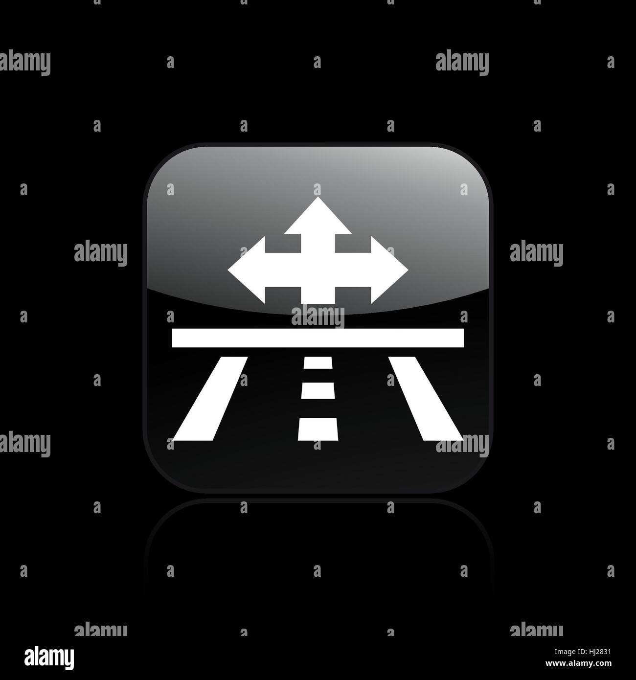 Vector illustration of single isolated road direction icon Stock Photo ...