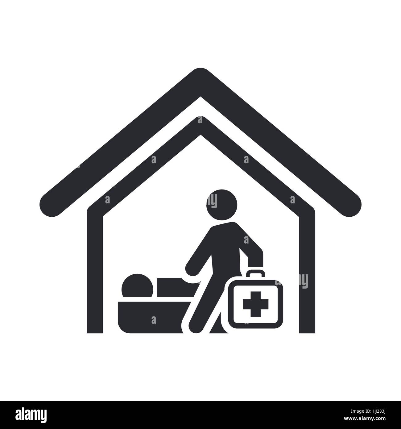 Vector illustration of single isolated medical icon Stock Photo - Alamy