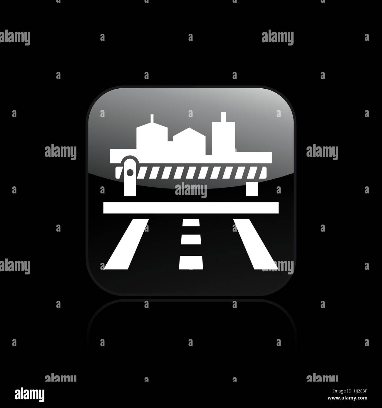 Vector illustration of single isolated frontier icon Stock Photo - Alamy