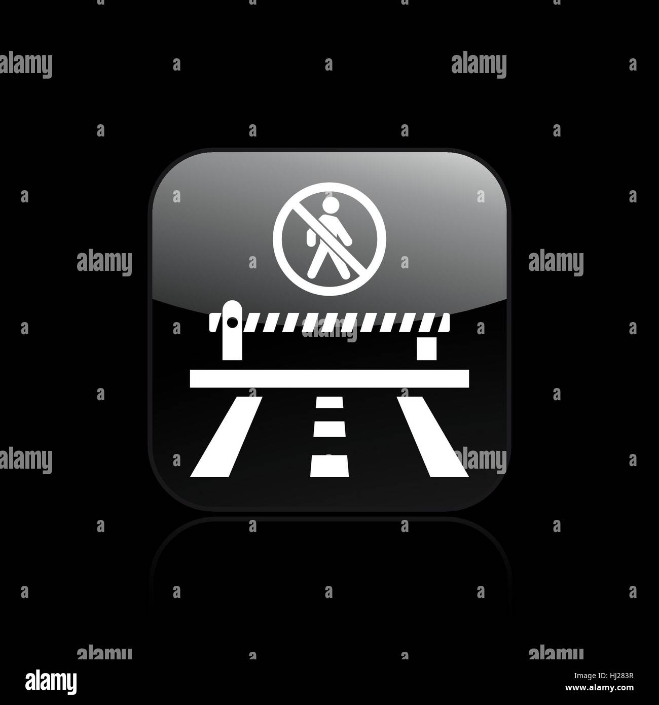 Vector illustration of single isolated forbidden access icon Stock ...