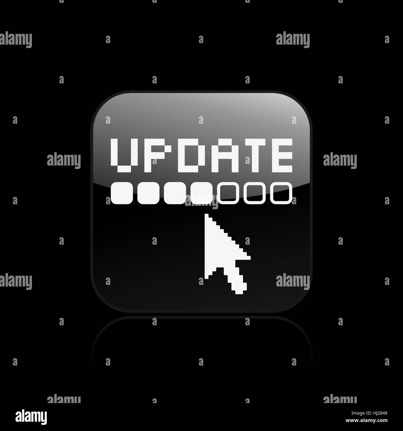 Vector illustration of single isolated update icon Stock Photo - Alamy