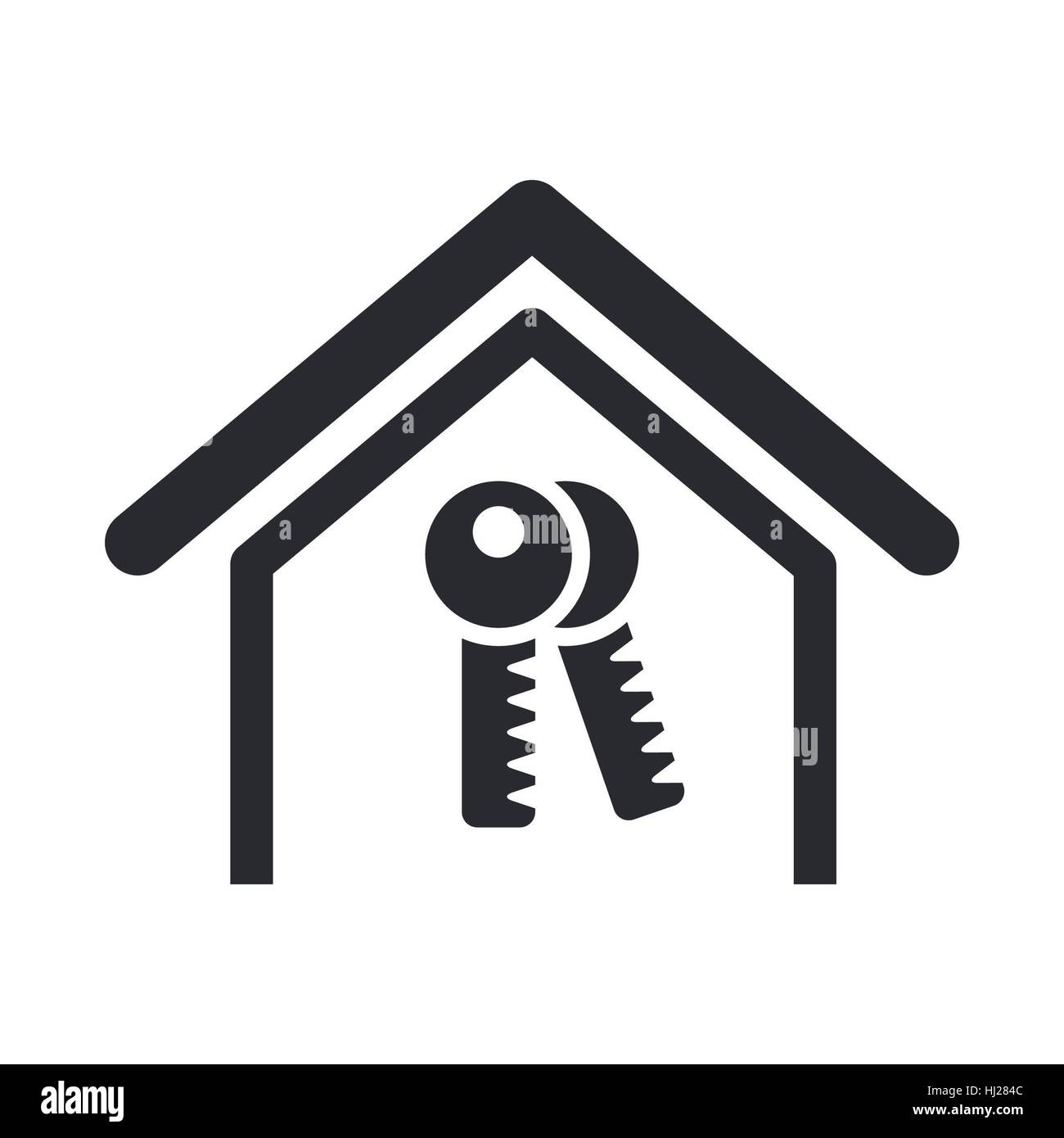 Vector illustration of single isolated home key icon Stock Photo - Alamy
