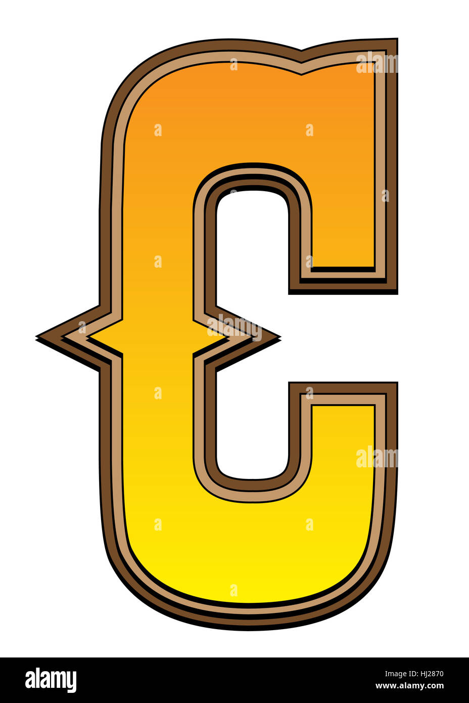 Typical carved wood western alphabet letter Stock Photo - Alamy