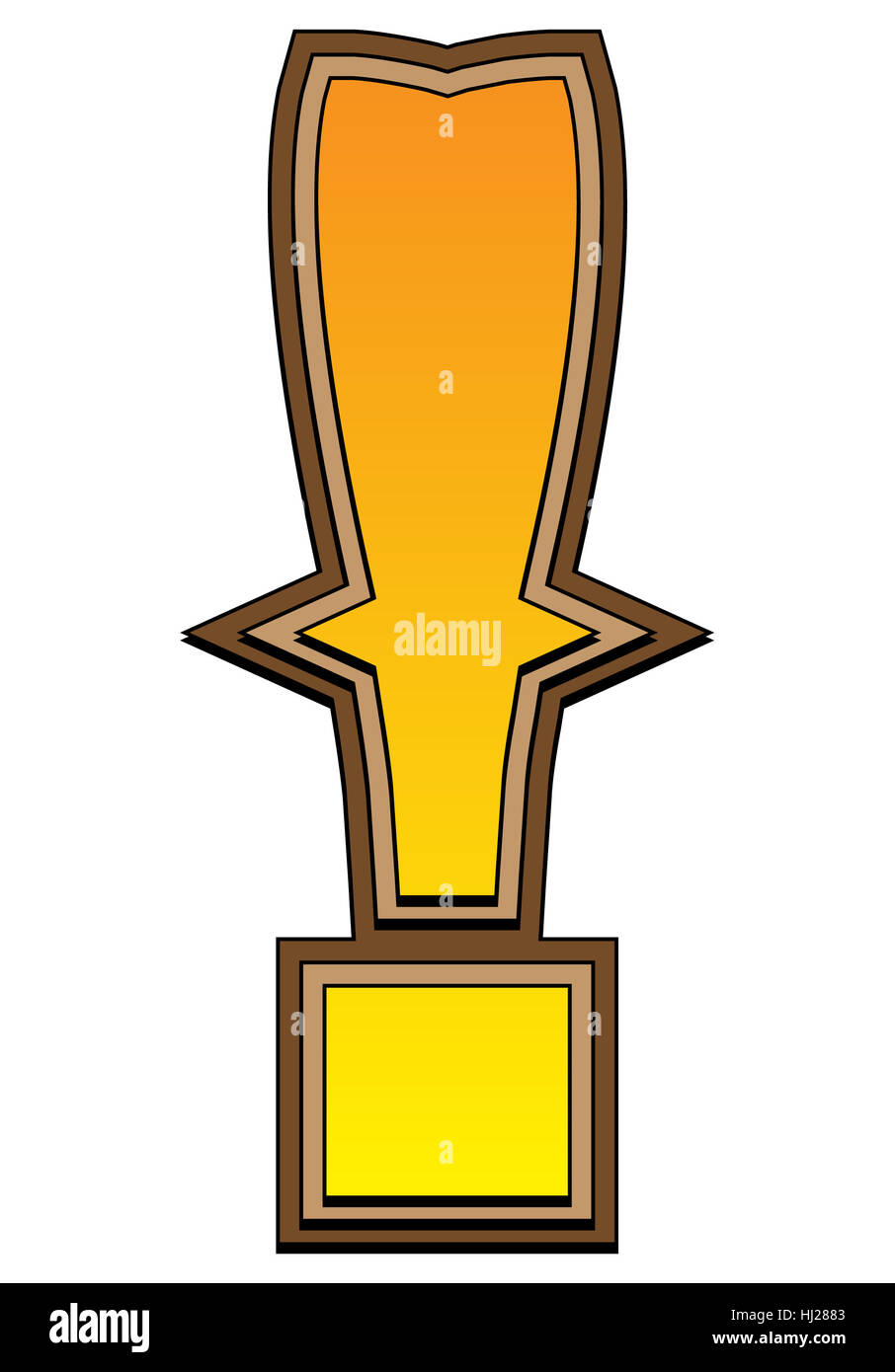 Typical carved wood western exclamation mark Stock Photo - Alamy