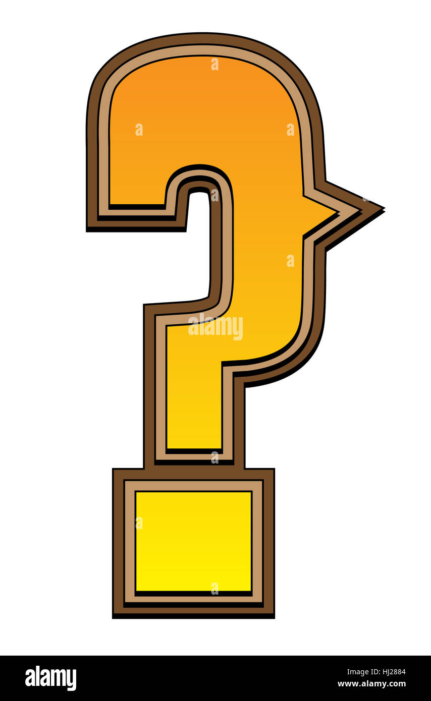 Typical carved wood western question mark Stock Photo - Alamy