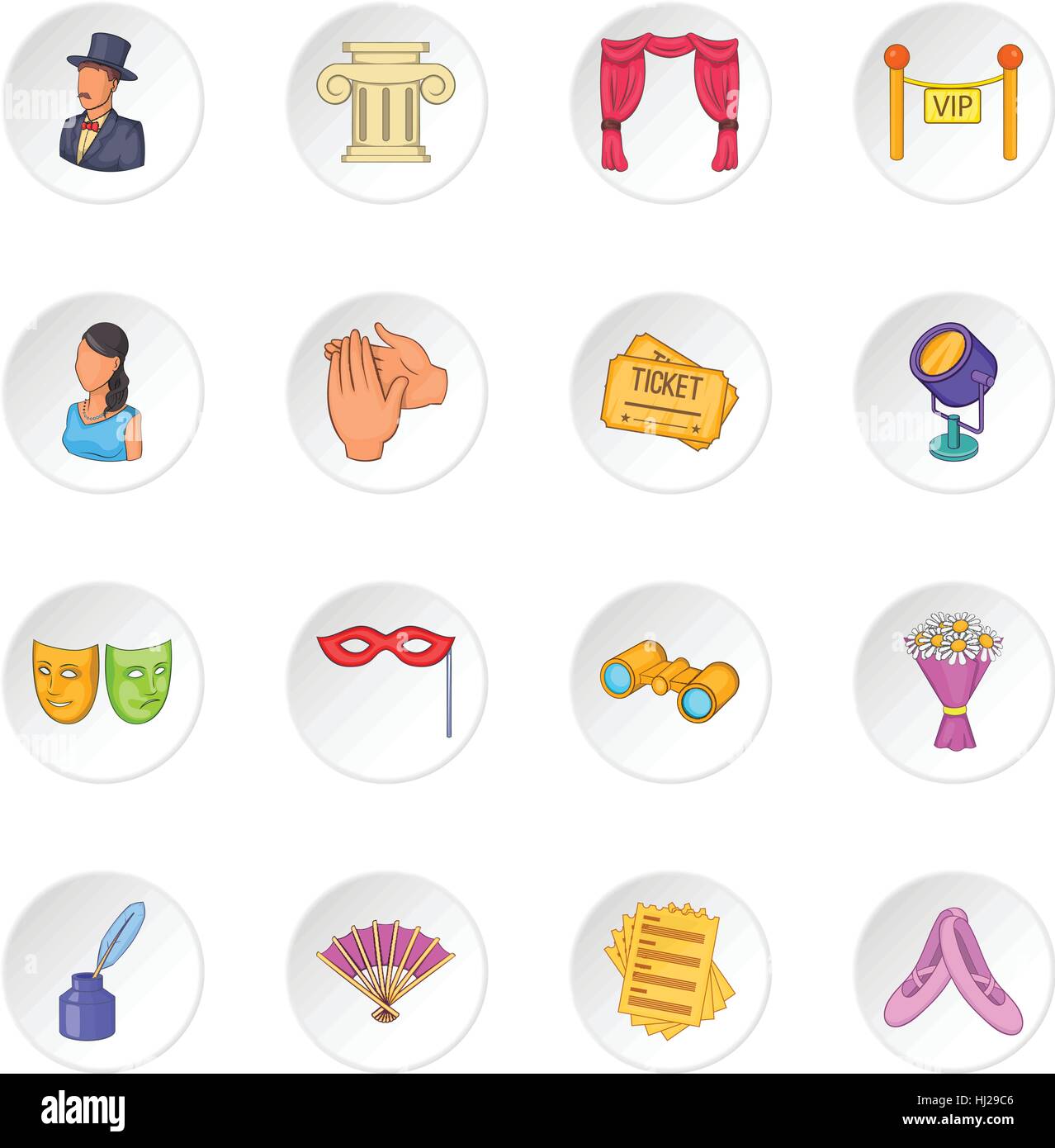 Theatre icons set Stock Vector Image & Art - Alamy