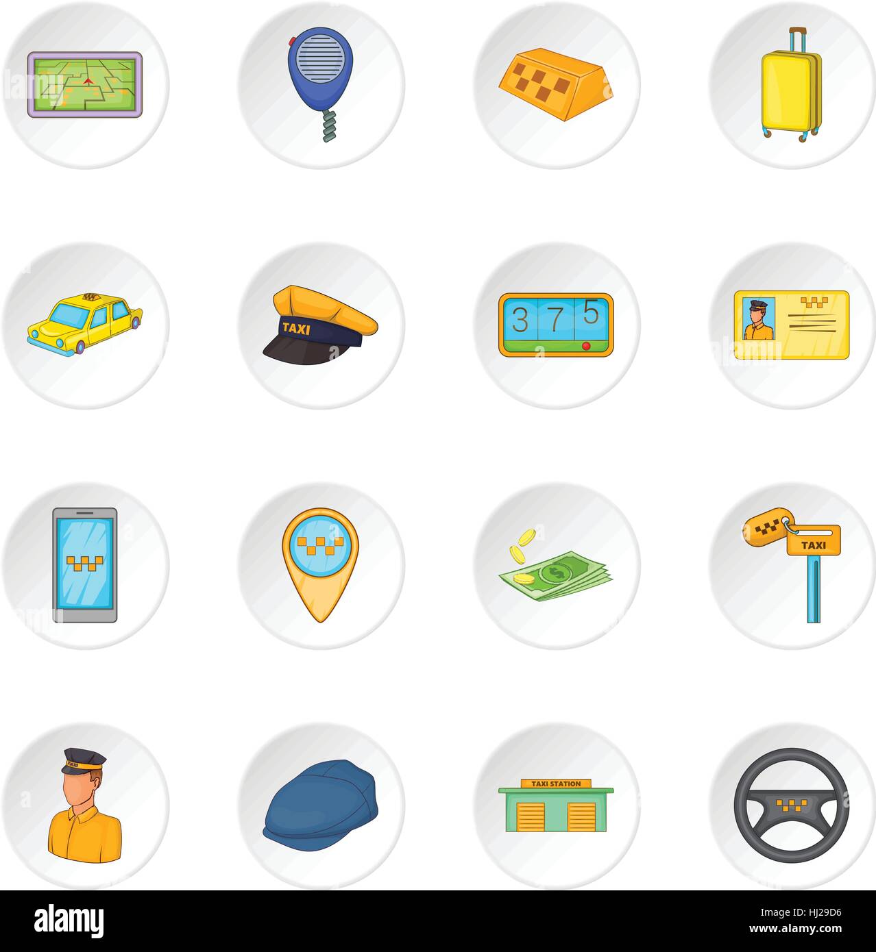 Taxi icons set Stock Vector Image & Art - Alamy