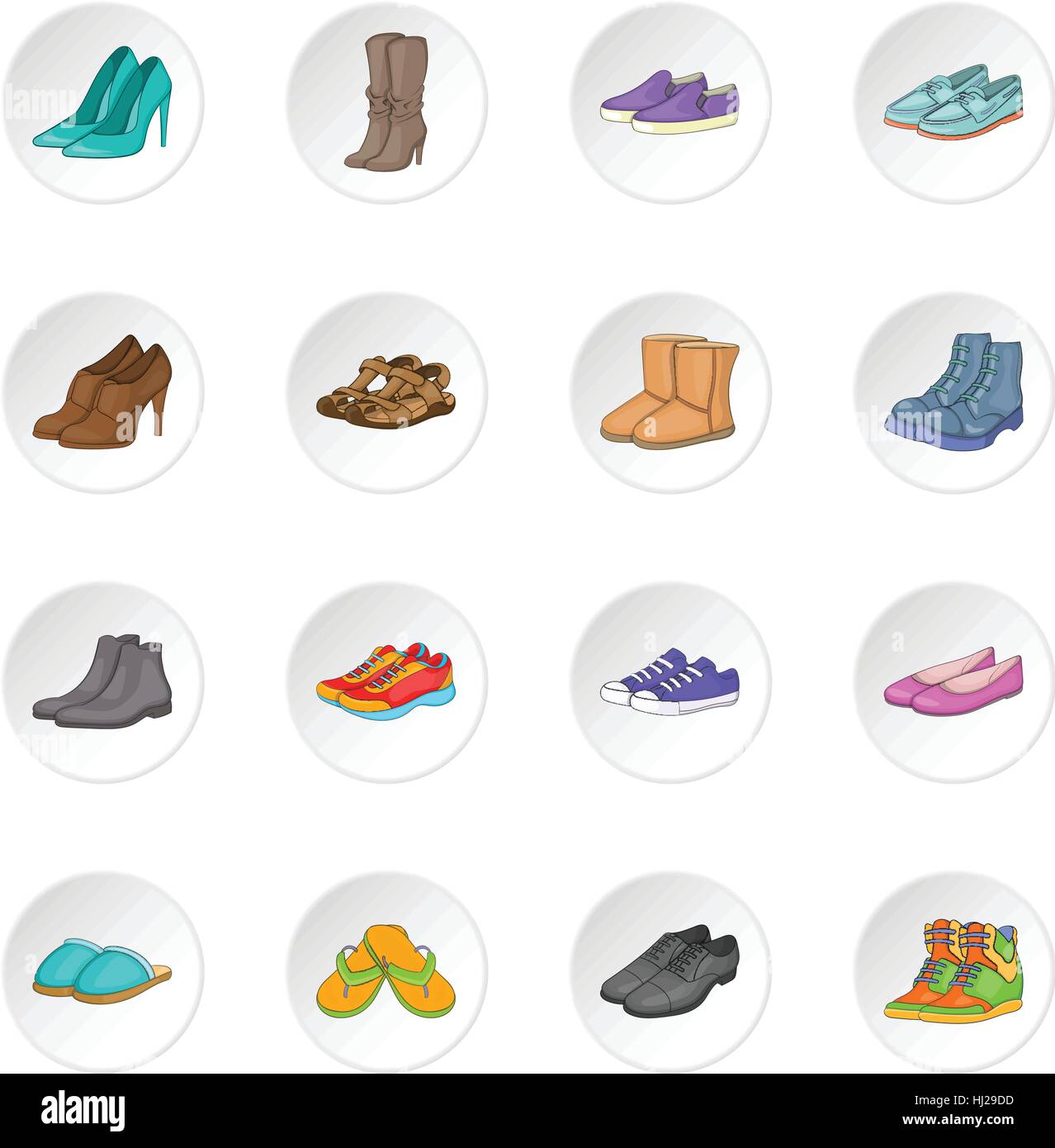 Shoe icons set Stock Vector Image & Art - Alamy