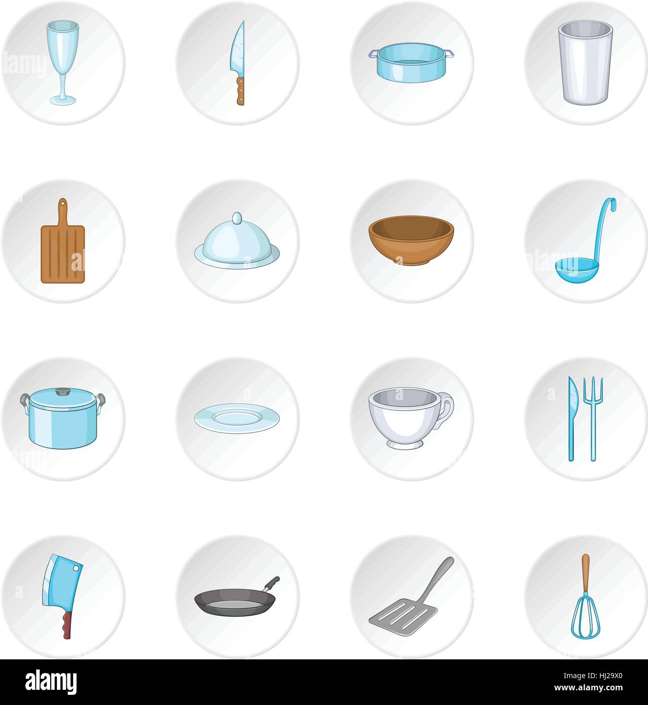Basic dishes icons set Stock Vector Image & Art - Alamy