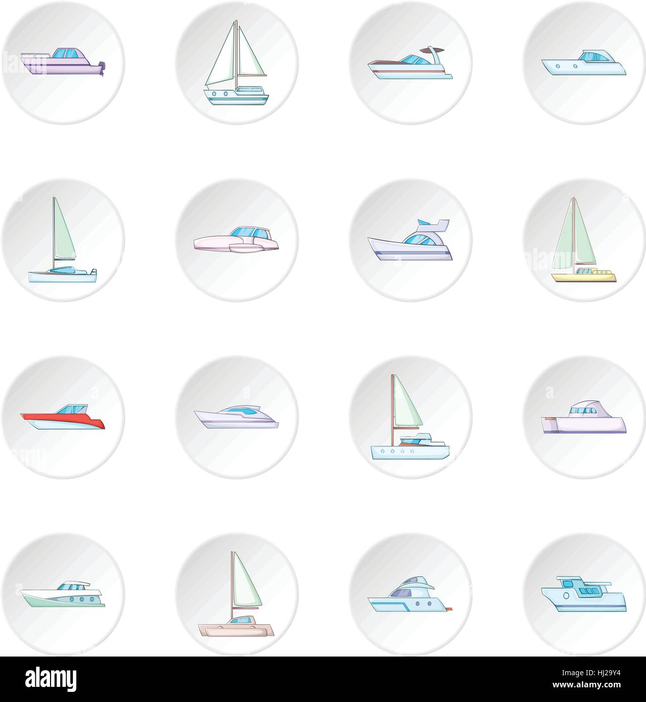 Yachts icons set Stock Vector Image & Art - Alamy