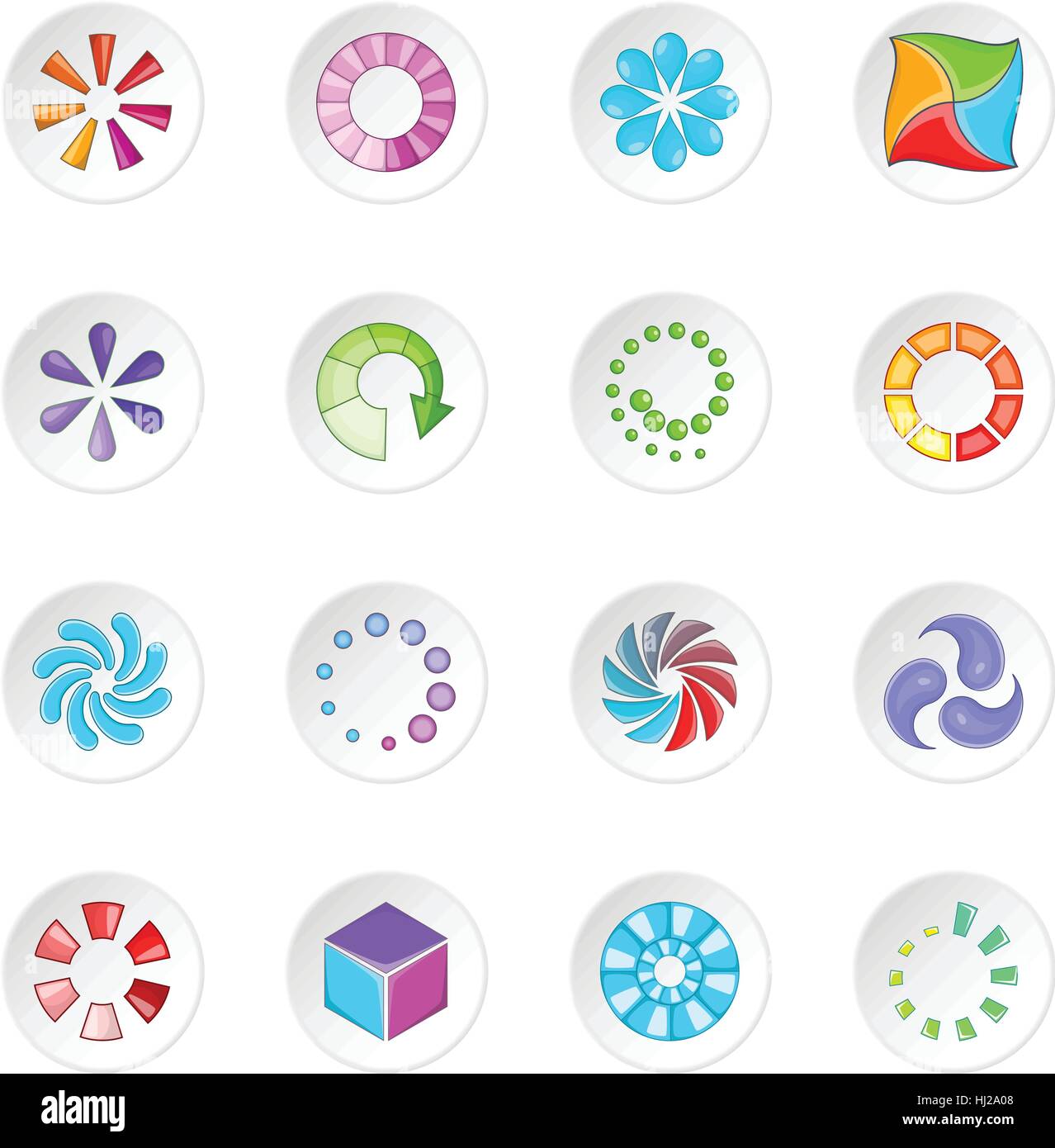 Download status icons set Stock Vector Image & Art - Alamy