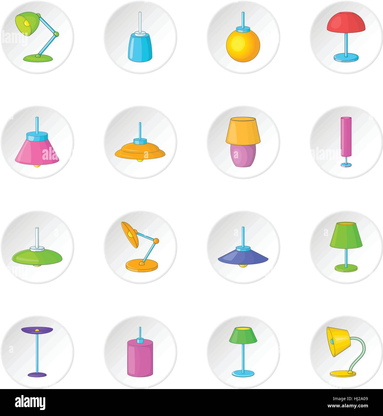 Lamp icons set Stock Vector Image & Art - Alamy